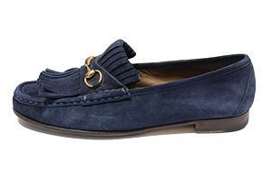mocassins gucci en daim bleu mors dore a franges - LaBoutiquedeKroll ...